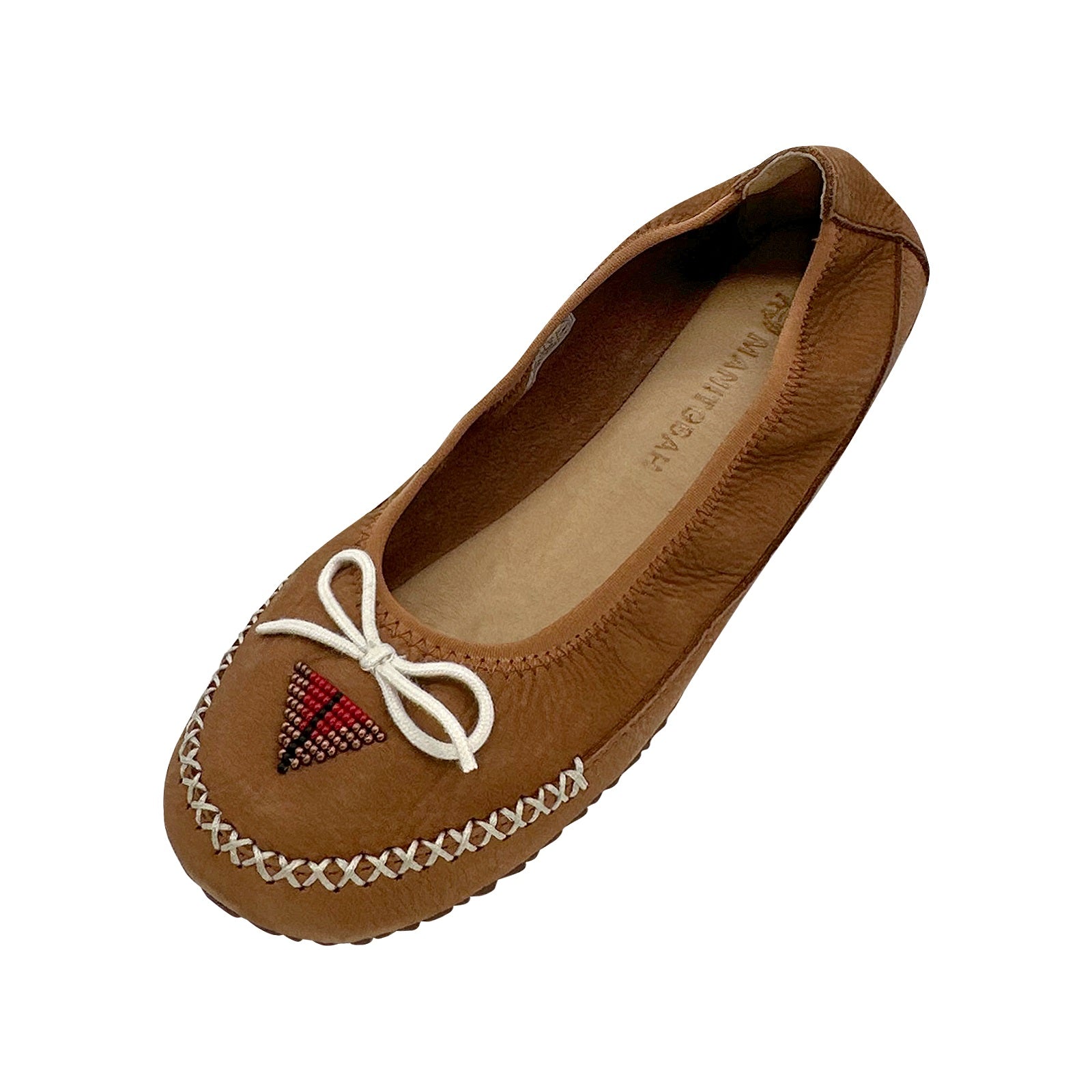Women's Slip-On Butterfly Flat Moccasin Shoes by Manitobah Mukluk