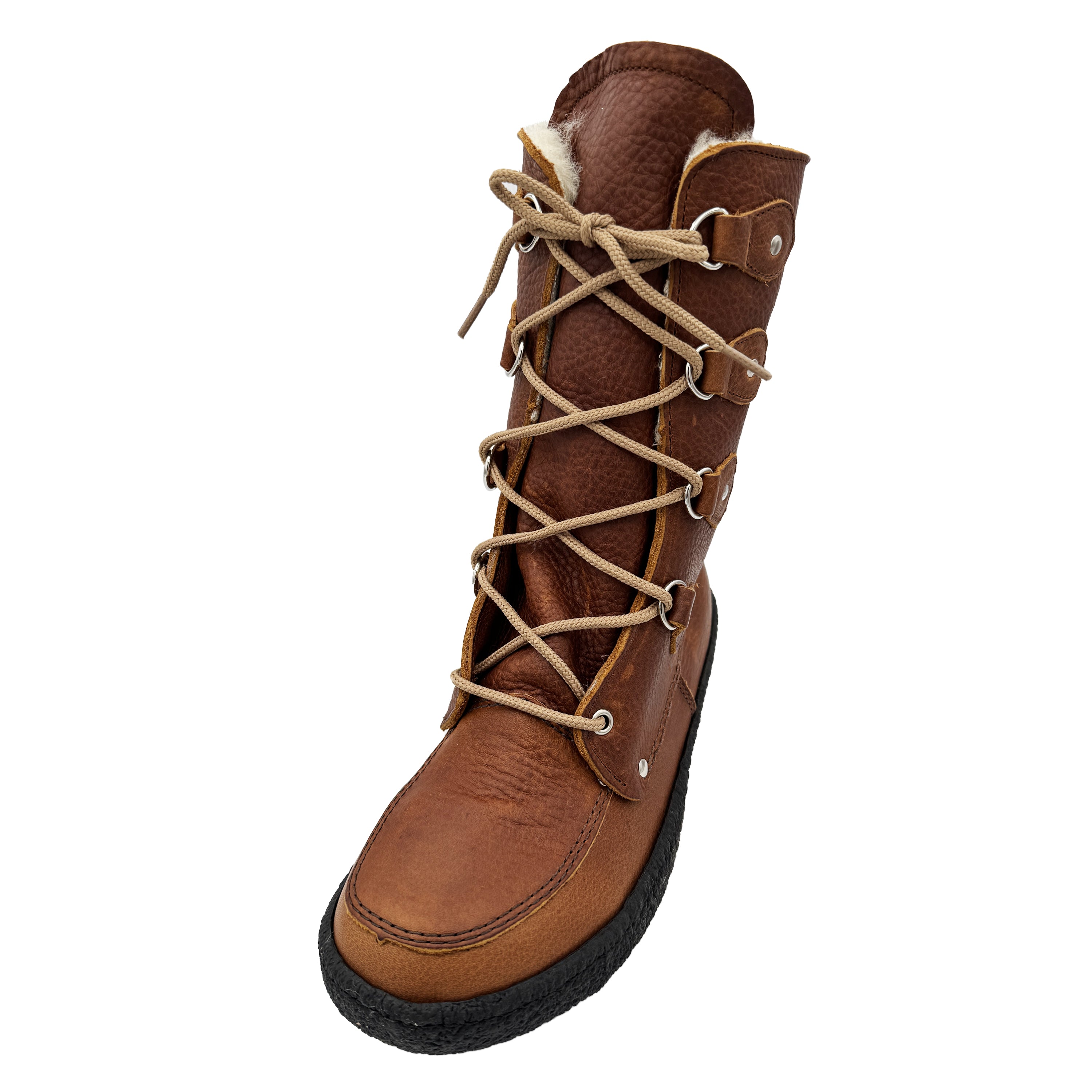100% Canadian Made Women's Lined Anika Winter Mukluks Saute Mouton