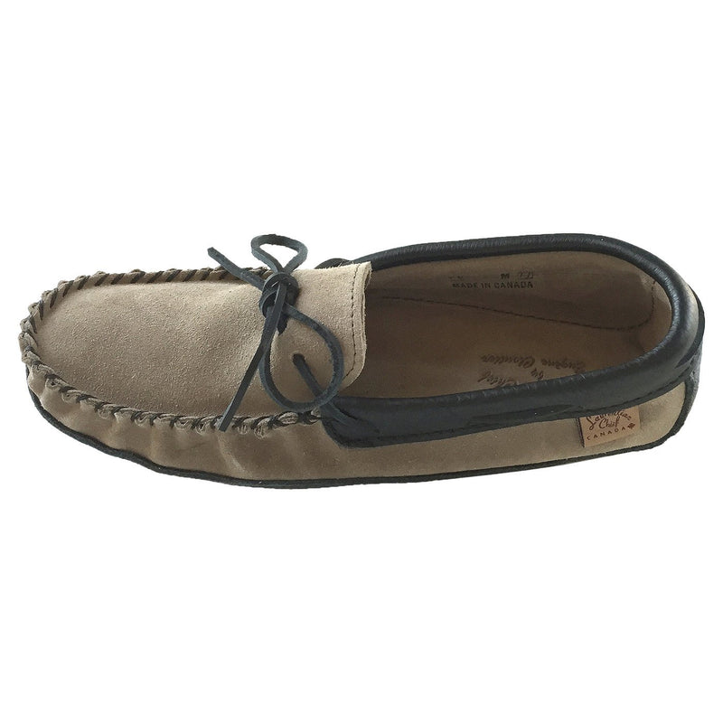 Men's Handmade Genuine Leather & Suede Soft Sole Moccasin Slippers